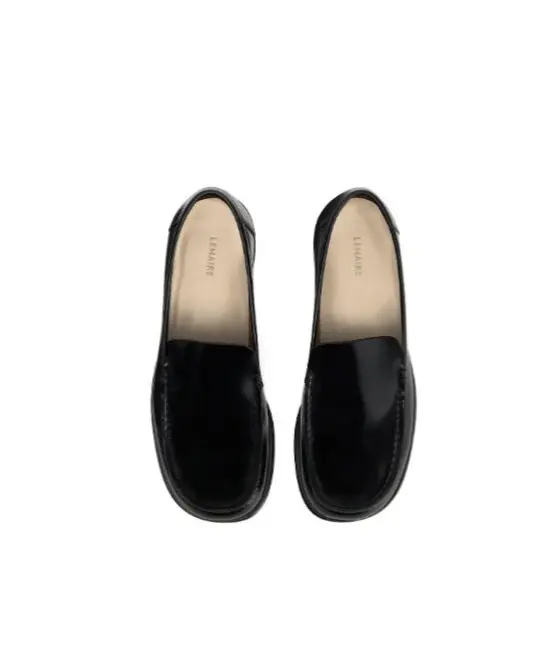 LEMAIRE Glossed Square-toe Loafers