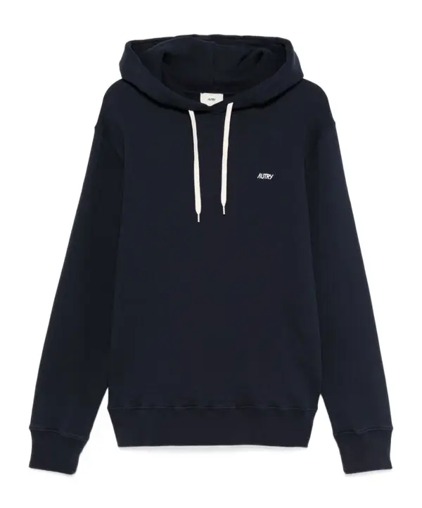 AUTRY Logo Drawstring Hoodie - Black