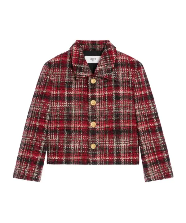 Celine Charlotte Jacket In Check Wool