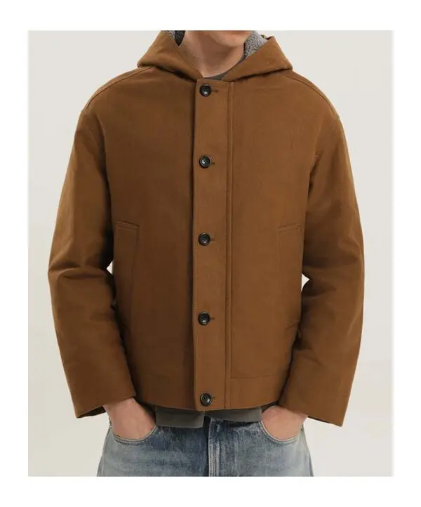 1989 STUDIO Textured Hooded Coat