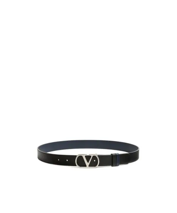 Valentino Garavani Vlogo Signature Reversible Belt - Black