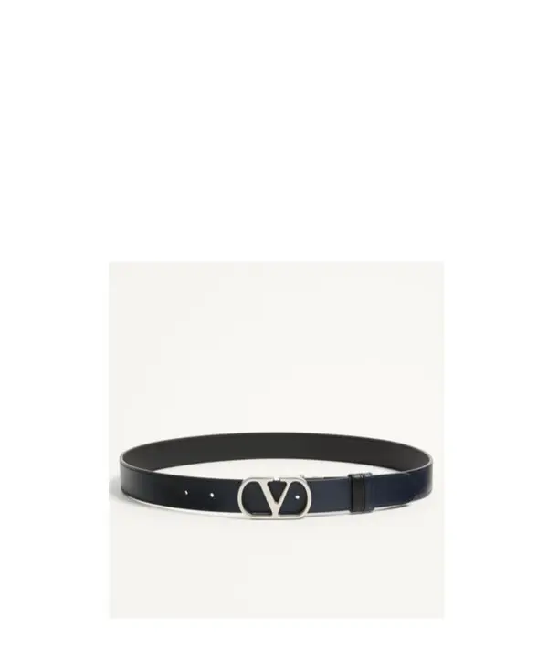 Valentino Garavani Vlogo Signature Reversible Belt - Black