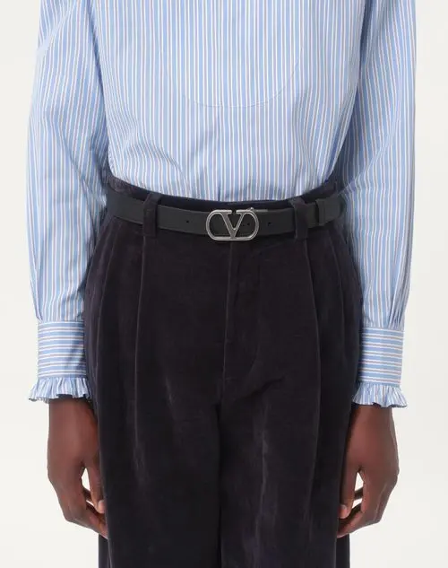 Valentino Garavani Vlogo Signature Reversible Belt - Black