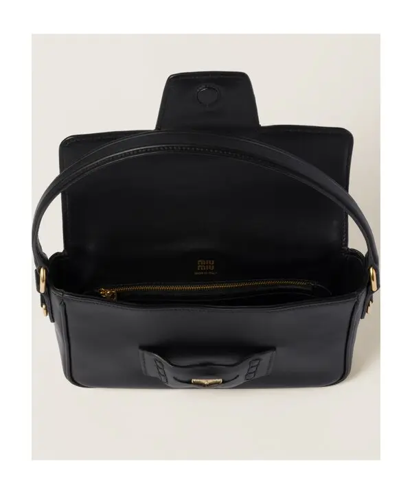 Miu Miu Penny Leather Bag - Black