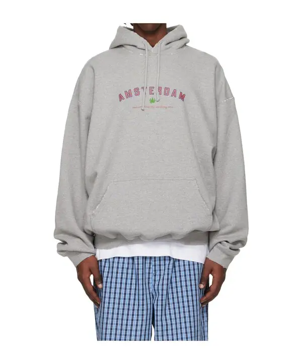 Vetements Amsterdam Tourist Long-sleeved Hoodie - Washed Ash