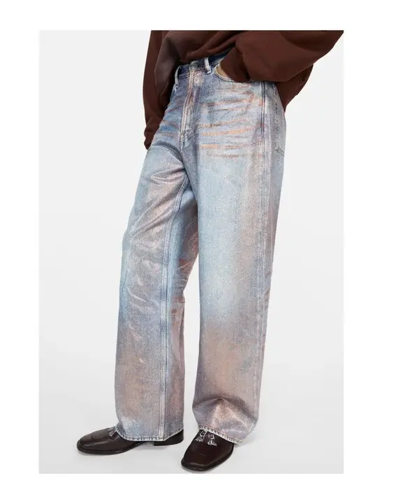Acne Studios 1981 Loose Glitter Jeans - Blue