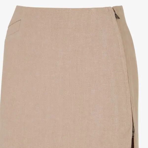 Fendi Straight-cut Midi Skirt With Side Slit