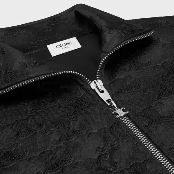 Celine Triomphe Jersey Track Jacket - Black