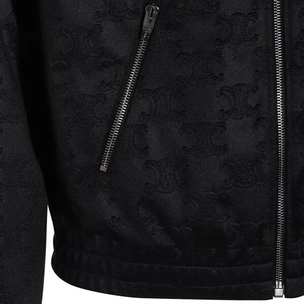 Celine Triomphe Jersey Track Jacket - Black