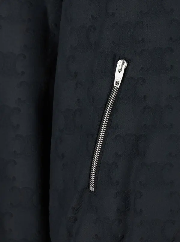 Celine Triomphe Jersey Track Jacket - Black