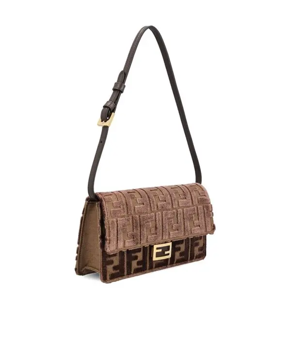 Fendi Baguette Ff Chained Compact Wallet - Brown
