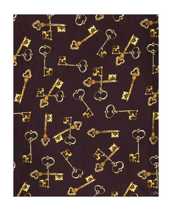 Dolce & Gabbana Silk Printed Silk Scarf - Black