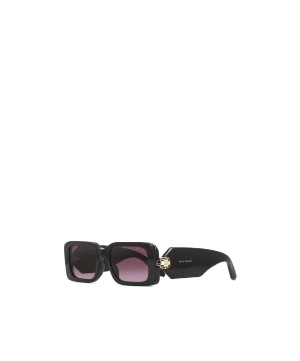 BVLGARI Serpenti Forever Rectangle Frame Sunglasses - Black