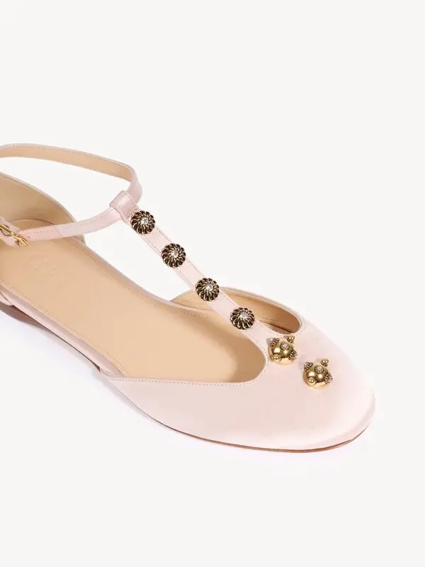 Chloé Celeste Ballerinas With Gold Stud Embellishments