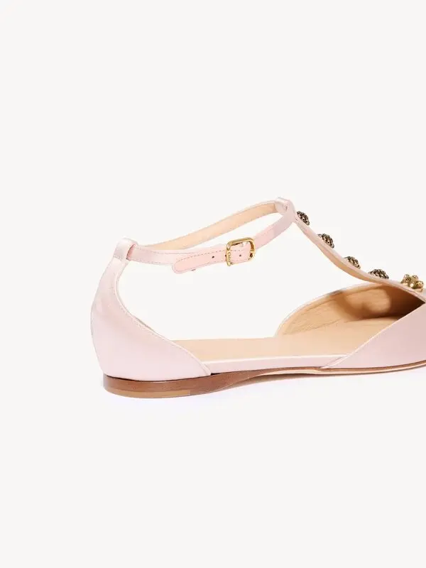 Chloé Celeste Ballerinas With Gold Stud Embellishments