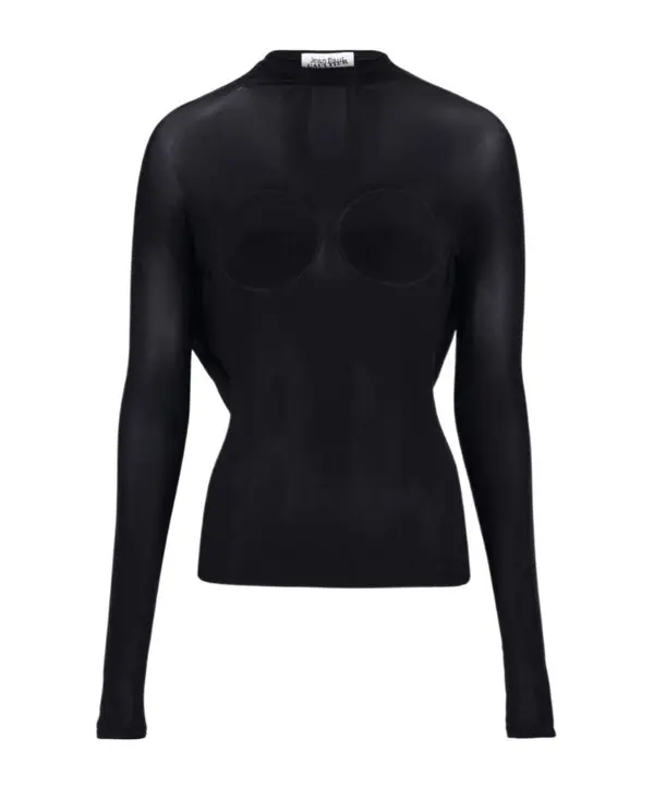 JEAN PAUL GAULTIER Covered Cup Ruched Top