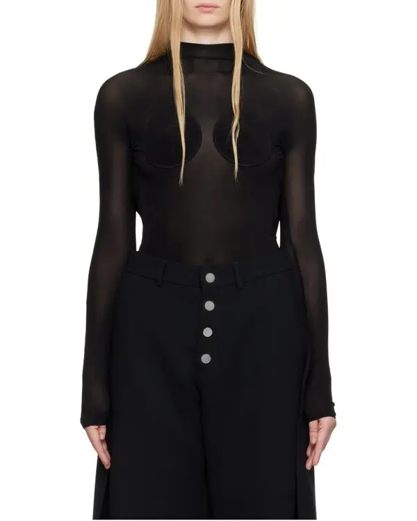 JEAN PAUL GAULTIER Covered Cup Ruched Top