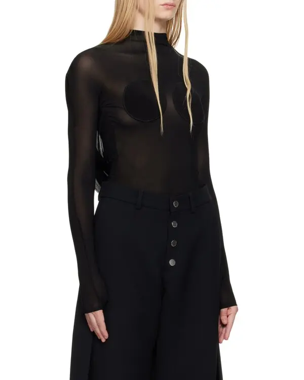 JEAN PAUL GAULTIER Covered Cup Ruched Top