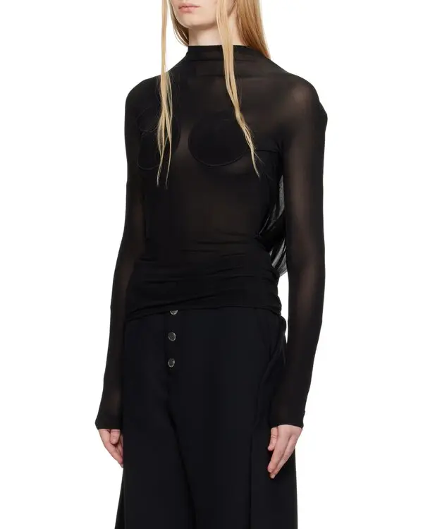 JEAN PAUL GAULTIER Covered Cup Ruched Top