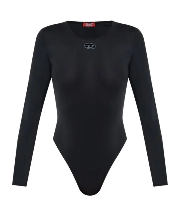 DIESEL® Oval D Cut Out Logo Bodysuit - Black