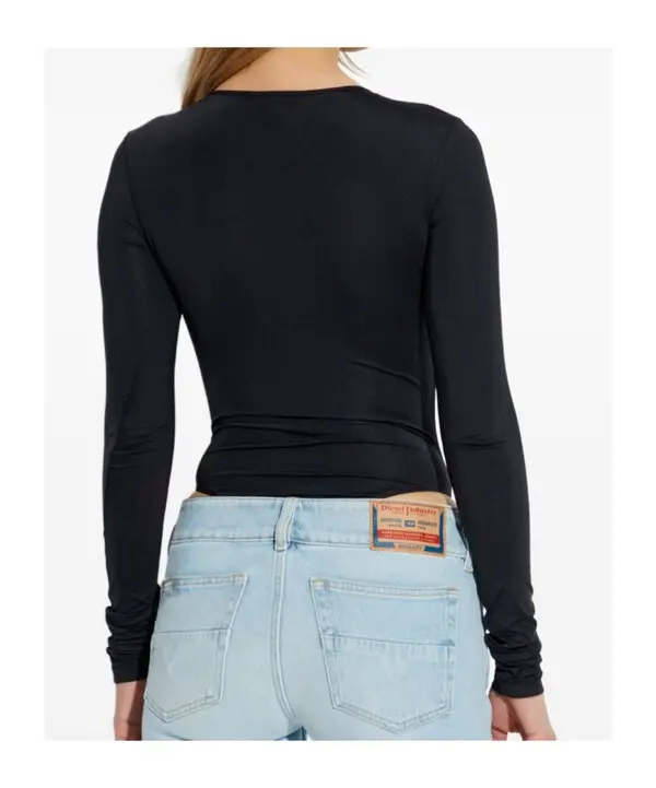 DIESEL® Oval D Cut Out Logo Bodysuit - Black