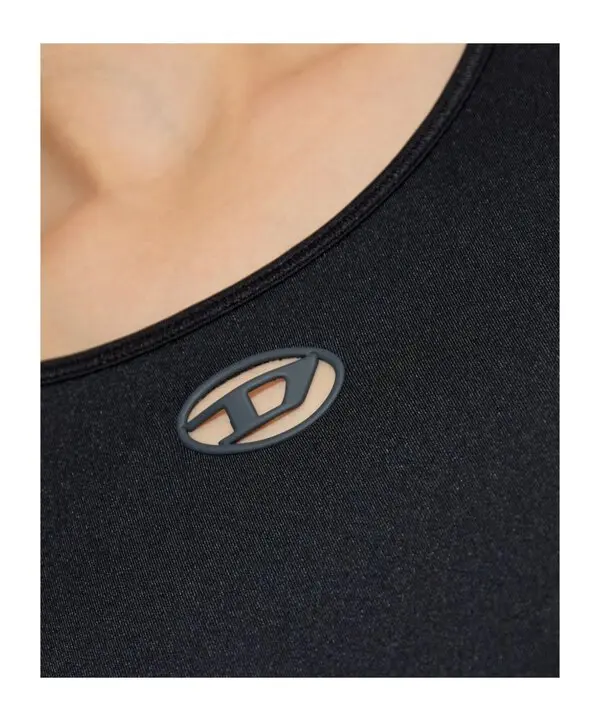 DIESEL® Oval D Cut Out Logo Bodysuit - Black