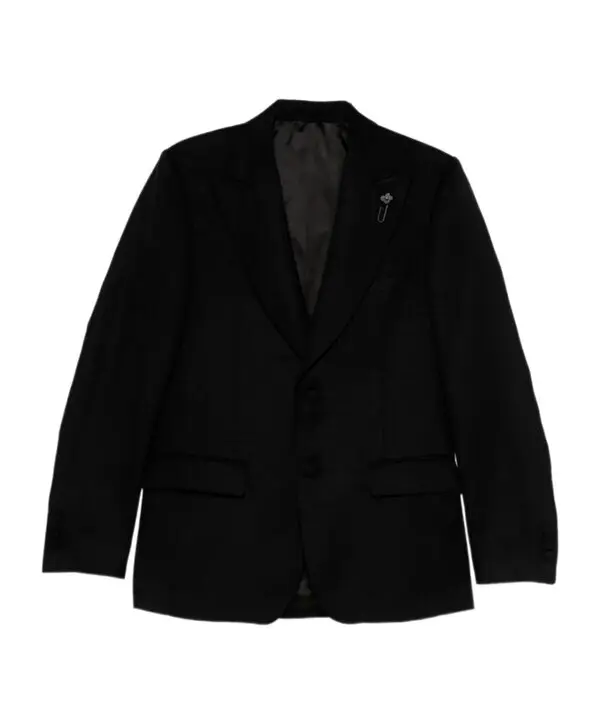 LARDINI Single-breasted Jacket - Black