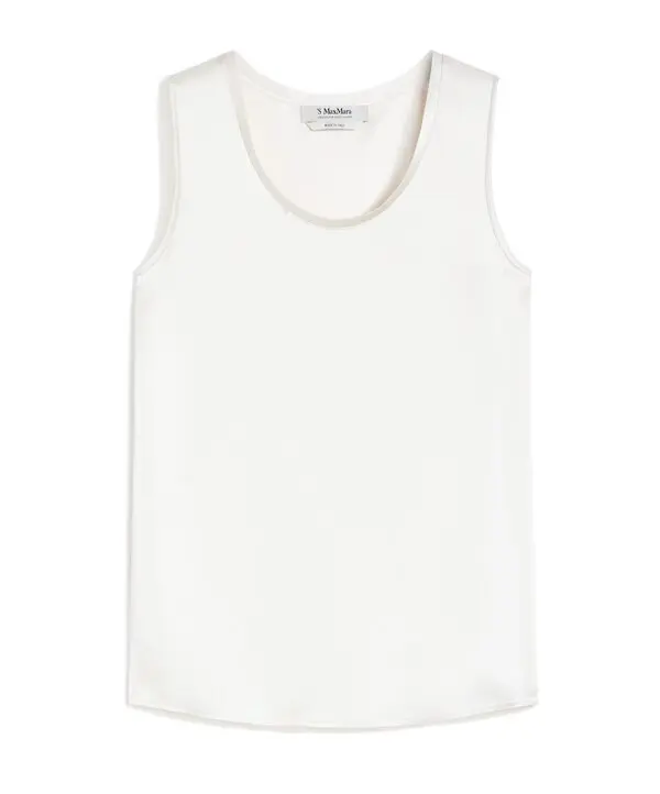 Max Mara Estri Crewneck Top With Wide Shoulder Straps - Ivory