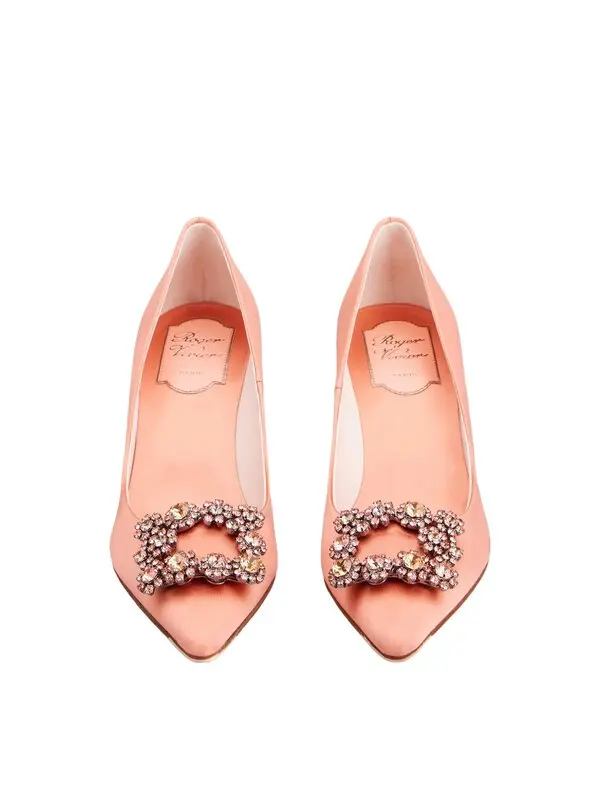 ROGER VIVIER Embellished Stiletto Pumps - Pink
