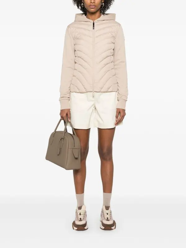 Moncler Padded Diagonal-quilted Zip-up Jacket With Hood