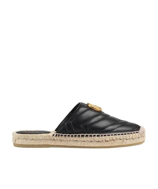 Gucci Leather Espadrille With Double G