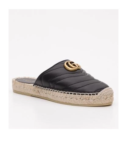 Gucci Leather Espadrille With Double G