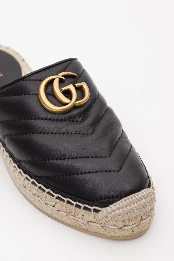 Gucci Leather Espadrille With Double G