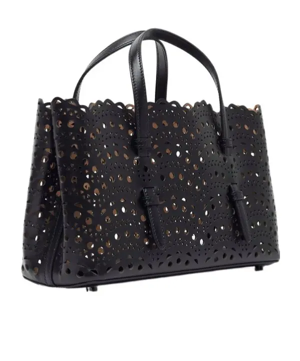 Alaïa Vienne Perforated Open Top Handbag