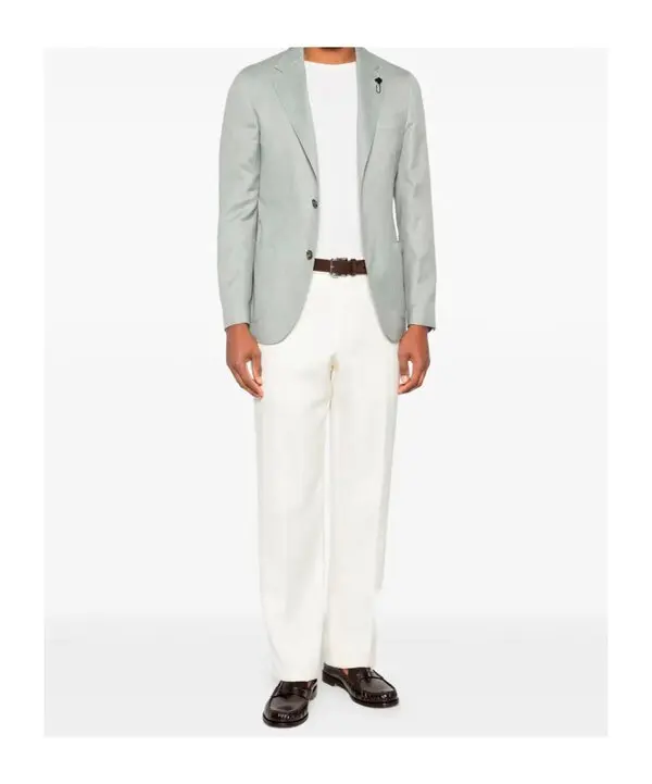 LARDINI Button Wool Jacket - Green