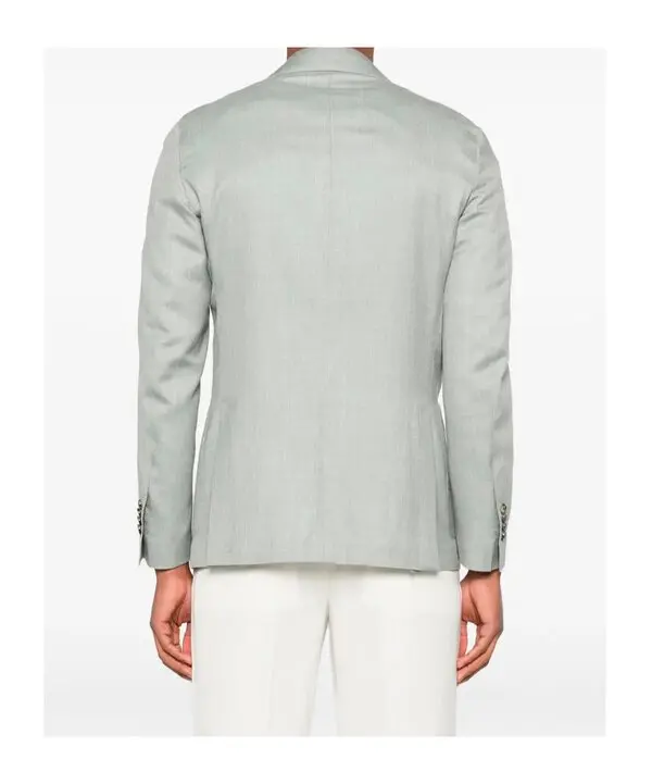 LARDINI Button Wool Jacket - Green