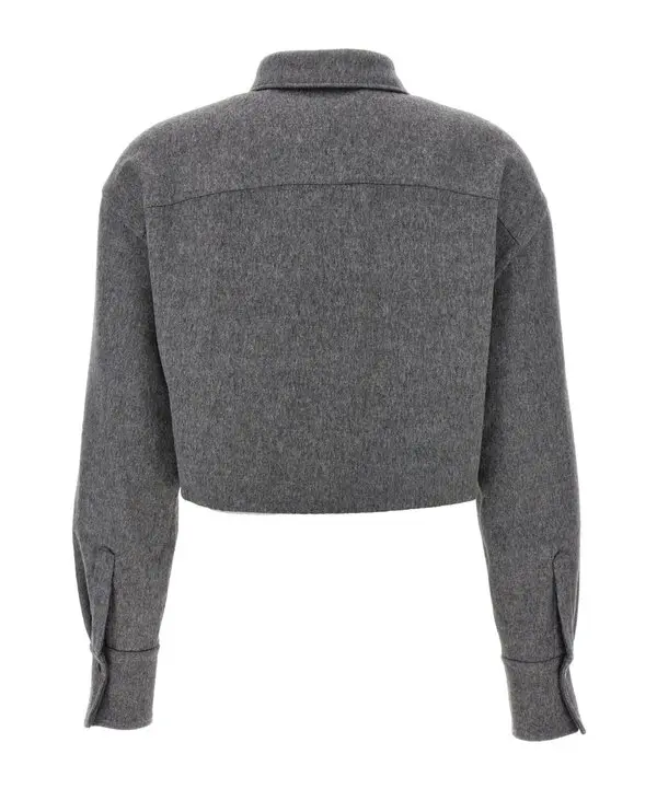 Brunello Cucinelli Long Sleeve Cropped Shirt