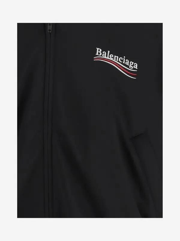 Balenciaga Logo Print Zip-up Jacket