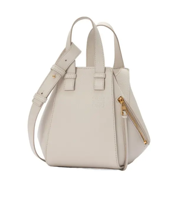 Loewe Compact Hammock Bag In Soft Grained Calfskin - Ghost Of Light