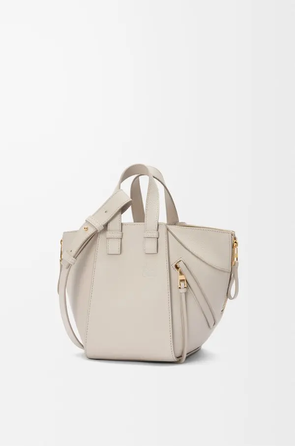 Loewe Compact Hammock Bag In Soft Grained Calfskin - Ghost Of Light