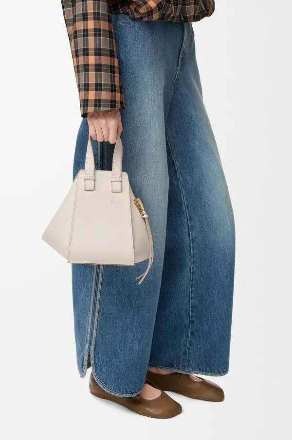 Loewe Compact Hammock Bag In Soft Grained Calfskin - Ghost Of Light