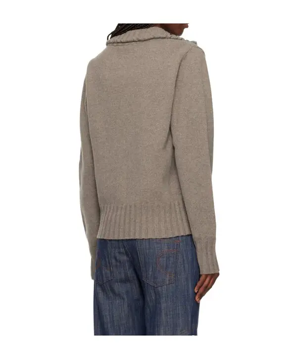 EDWARD CUMING Wool Blend Zip-up Sweater