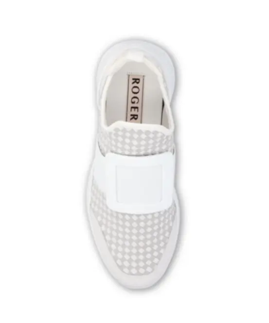 ROGER VIVIER Viv Run Round Toe Sneakers - White