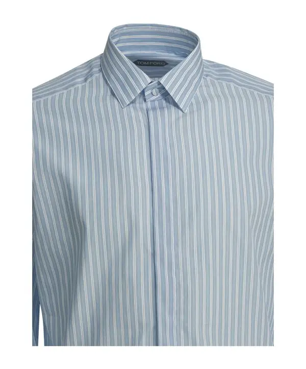 TOM FORD Long Sleeve Striped Shirt
