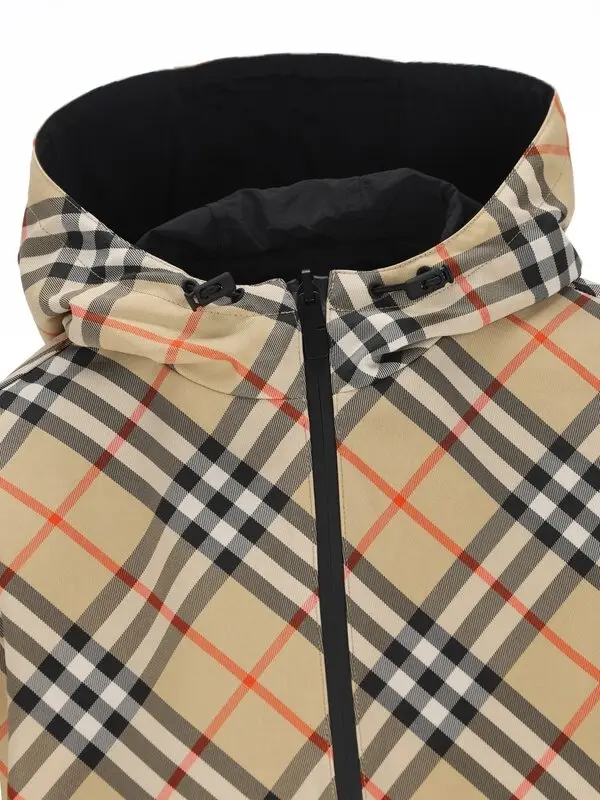 Burberry Checked Hooded Reversible Jacket