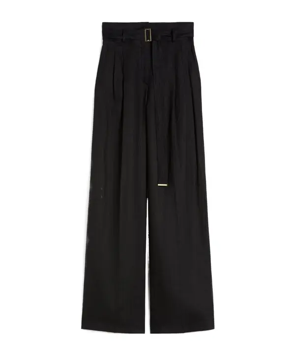 Max Mara Materia Belted Palazzo Pants