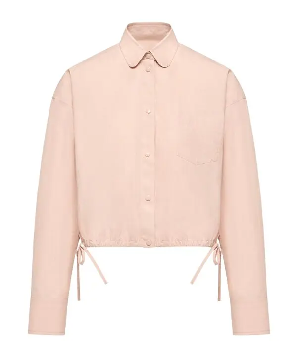 Moncler Poplin Drawstring Hem Shirt