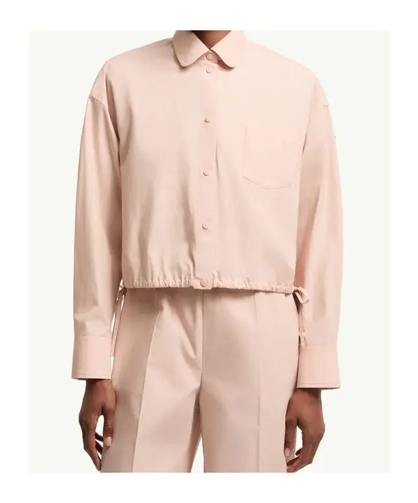 Moncler Poplin Drawstring Hem Shirt