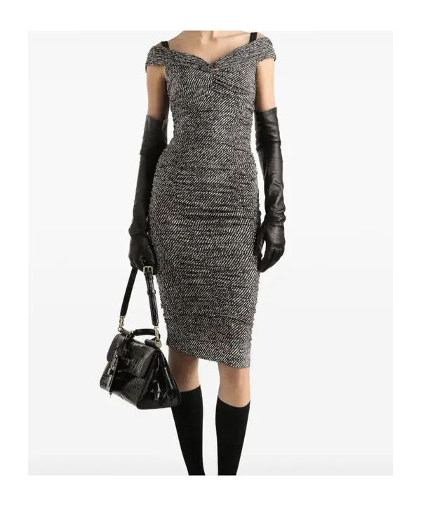 Dolce & Gabbana Sleeveless Draped Fitted Dress
