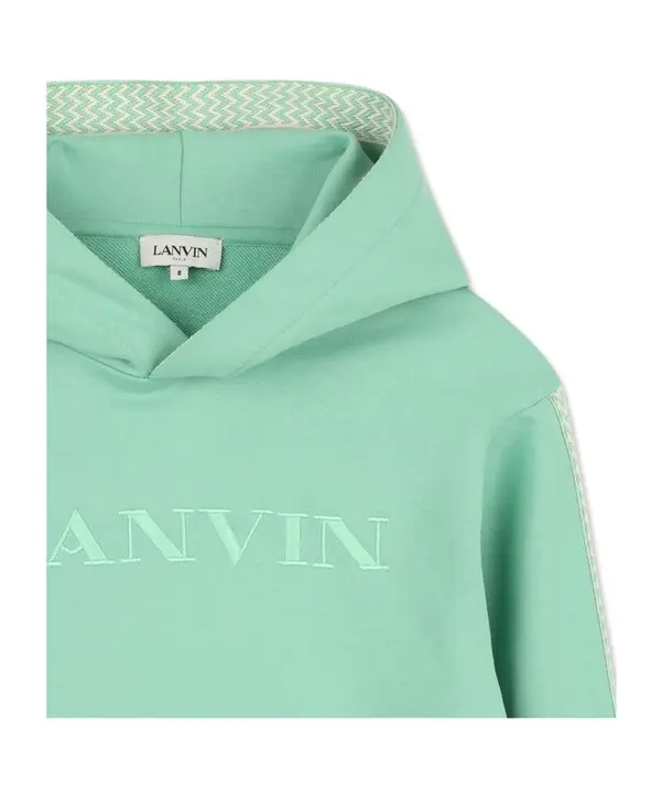 LANVIN Embroidered Logo Hoodie - Green
